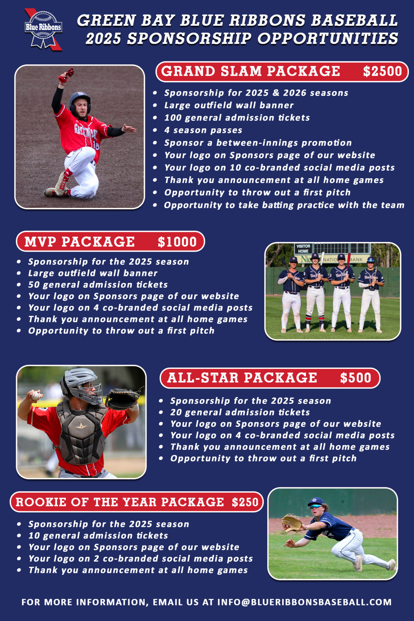 SPONSORSHIPS – Blue Ribbons Baseball